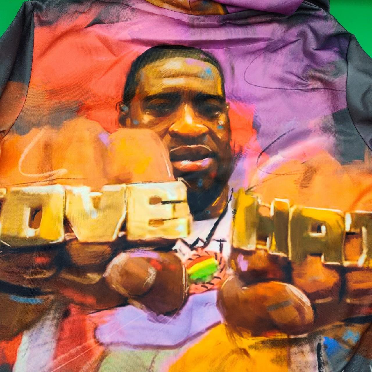 #GEORGE FLOYD HOODIE SIZE 3X - Depop