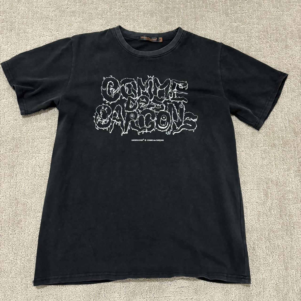 black cdg x undercover tee white cdg logo... - Depop