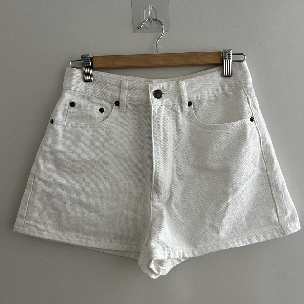 Glassons White Denim Shorts - Size 8. Never worn. - Depop