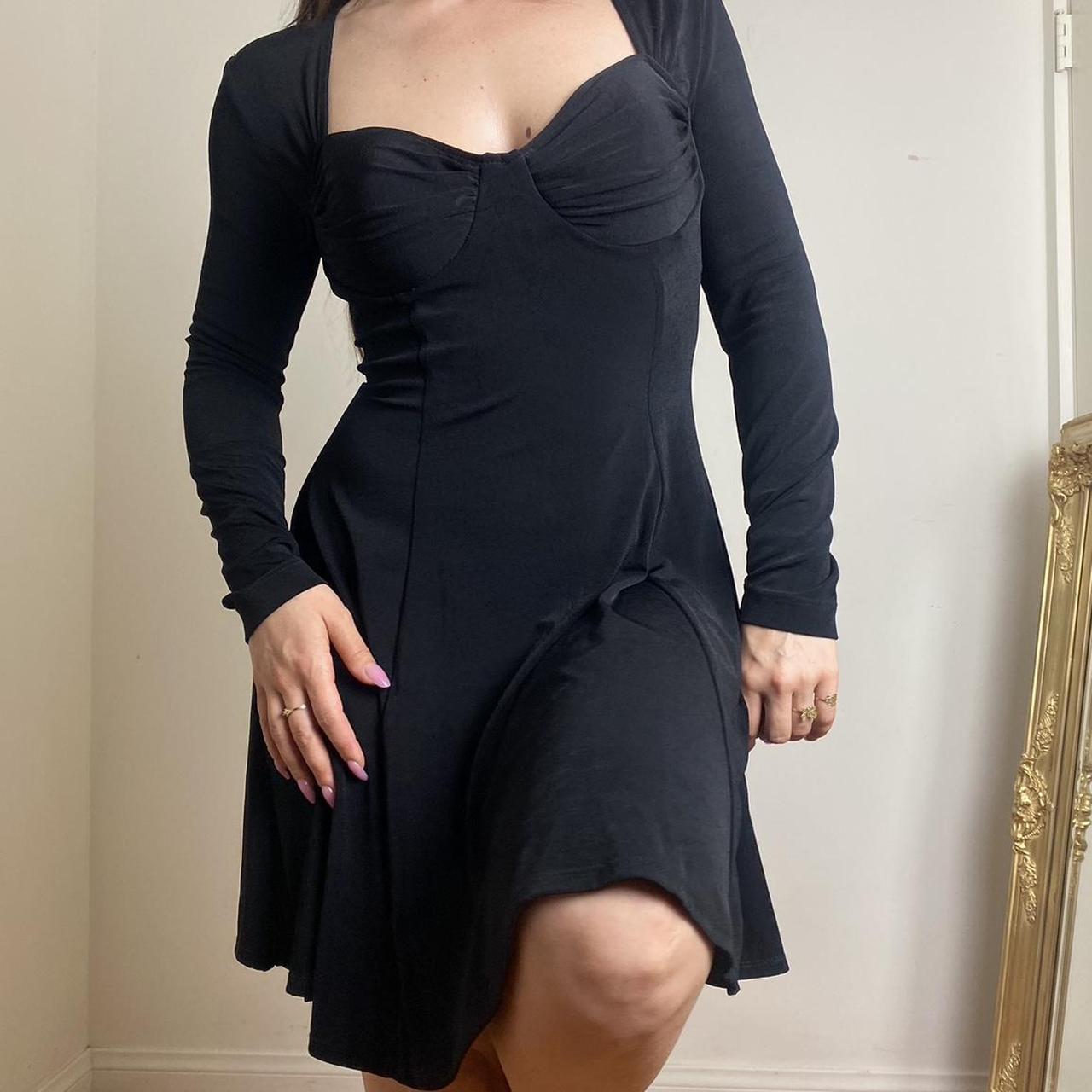 Vintage Moda Intl a-line longsleeve dress. Labeled a... - Depop