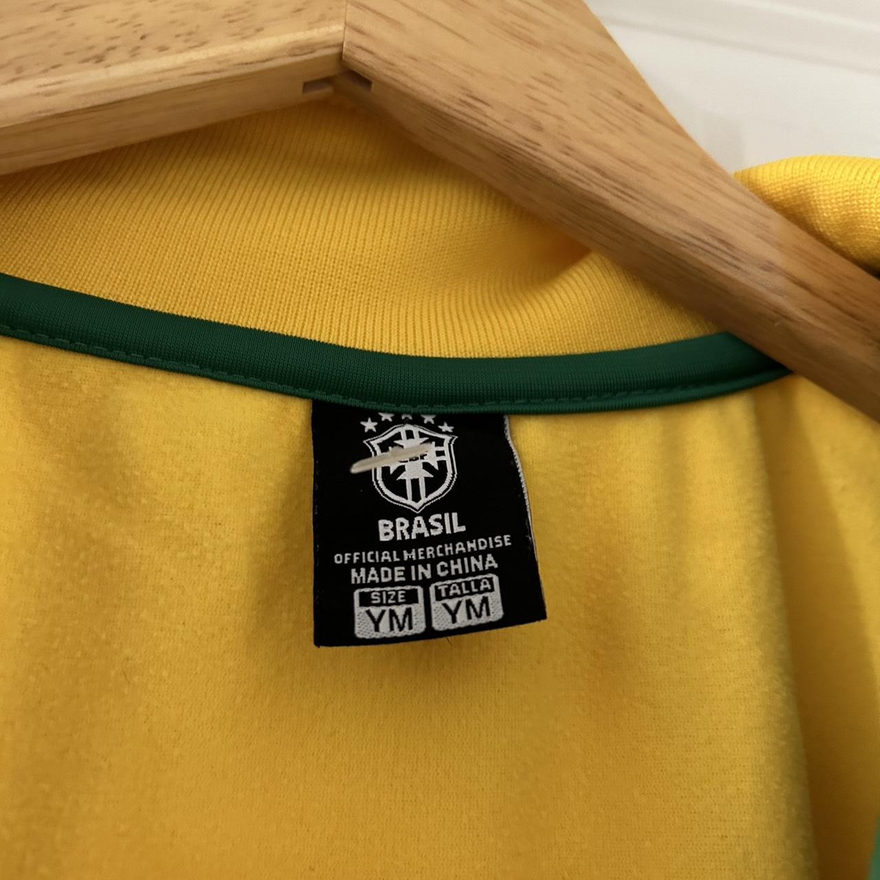 Yellow and green Brazil track jacket #retro - Depop