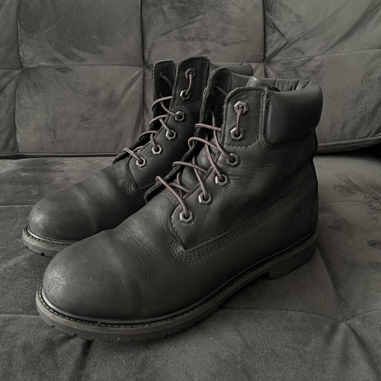 Timberland Triple Black Unisex Suede Heavy Duty... | Depop