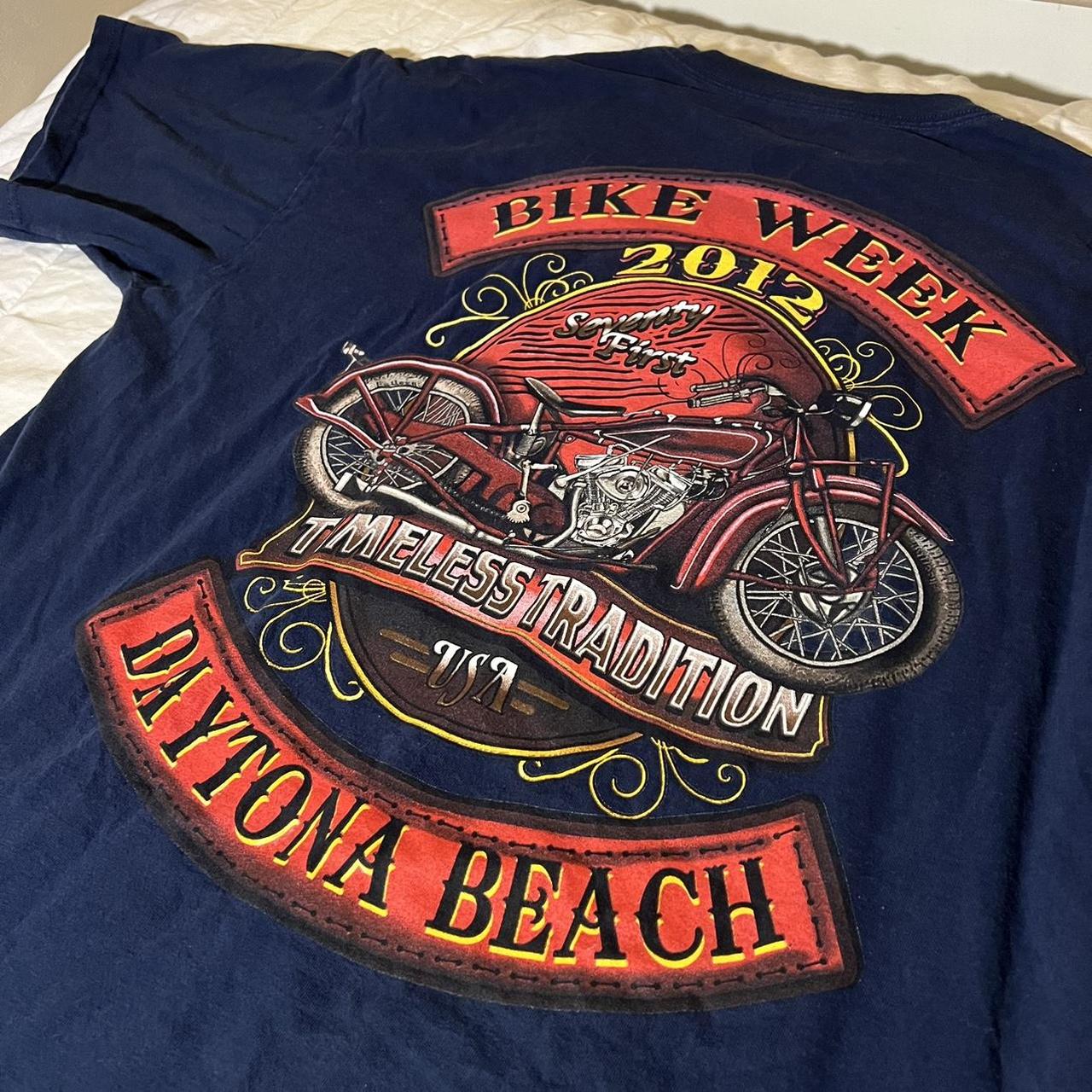 vintage bike week tshirt, colors go hard - Depop
