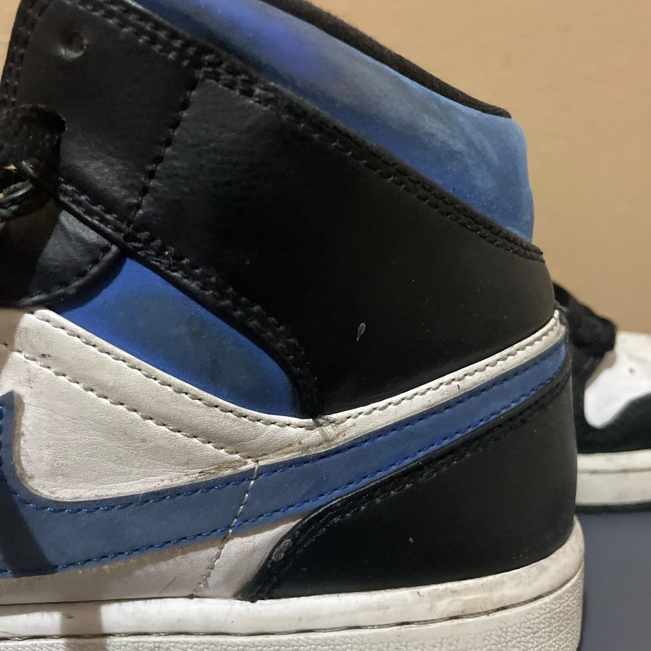 Jordan 1 Mid Racer Blue Worn Heavily Lots Of Defects - Depop