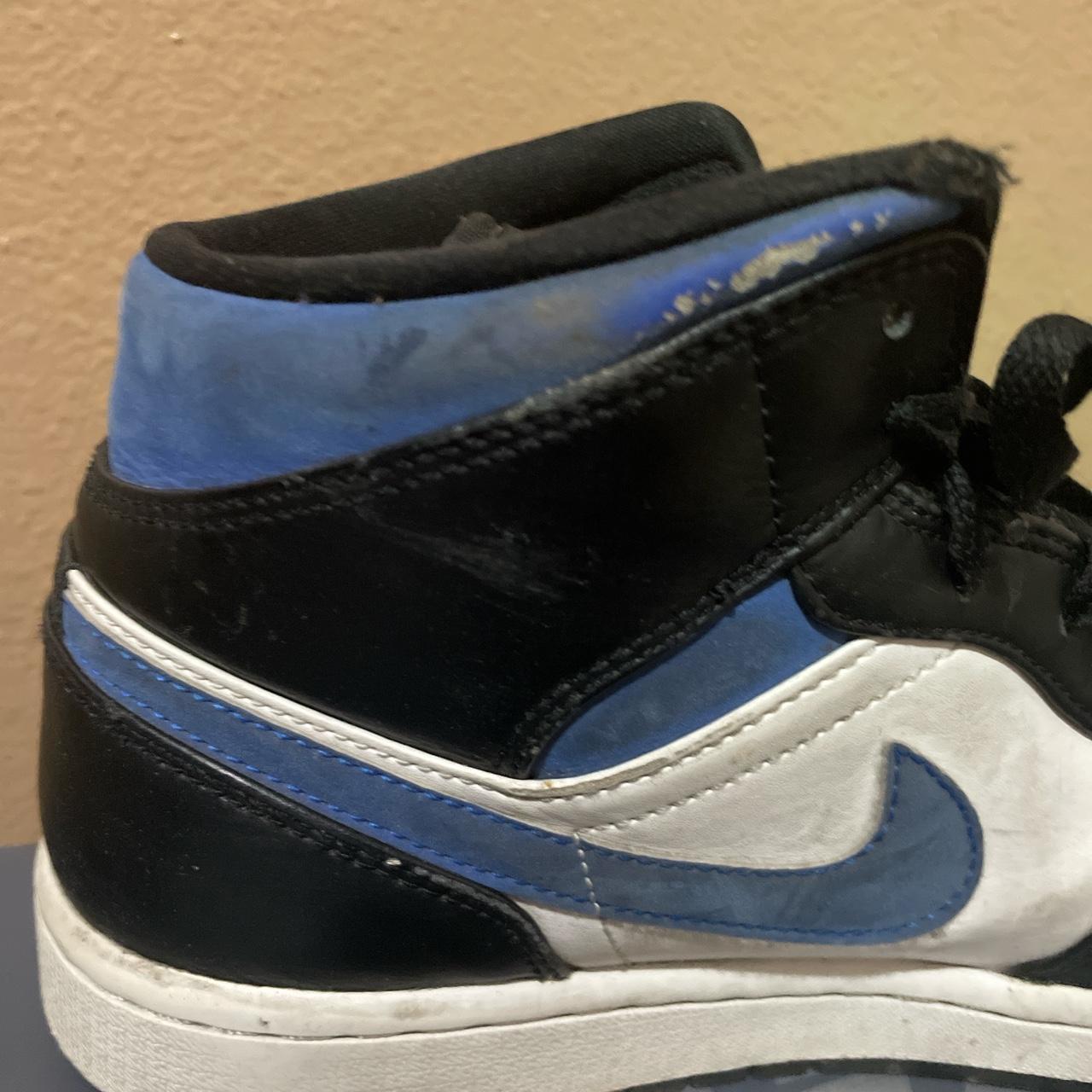 Jordan 1 Mid Racer Blue Worn Heavily Lots Of Defects - Depop