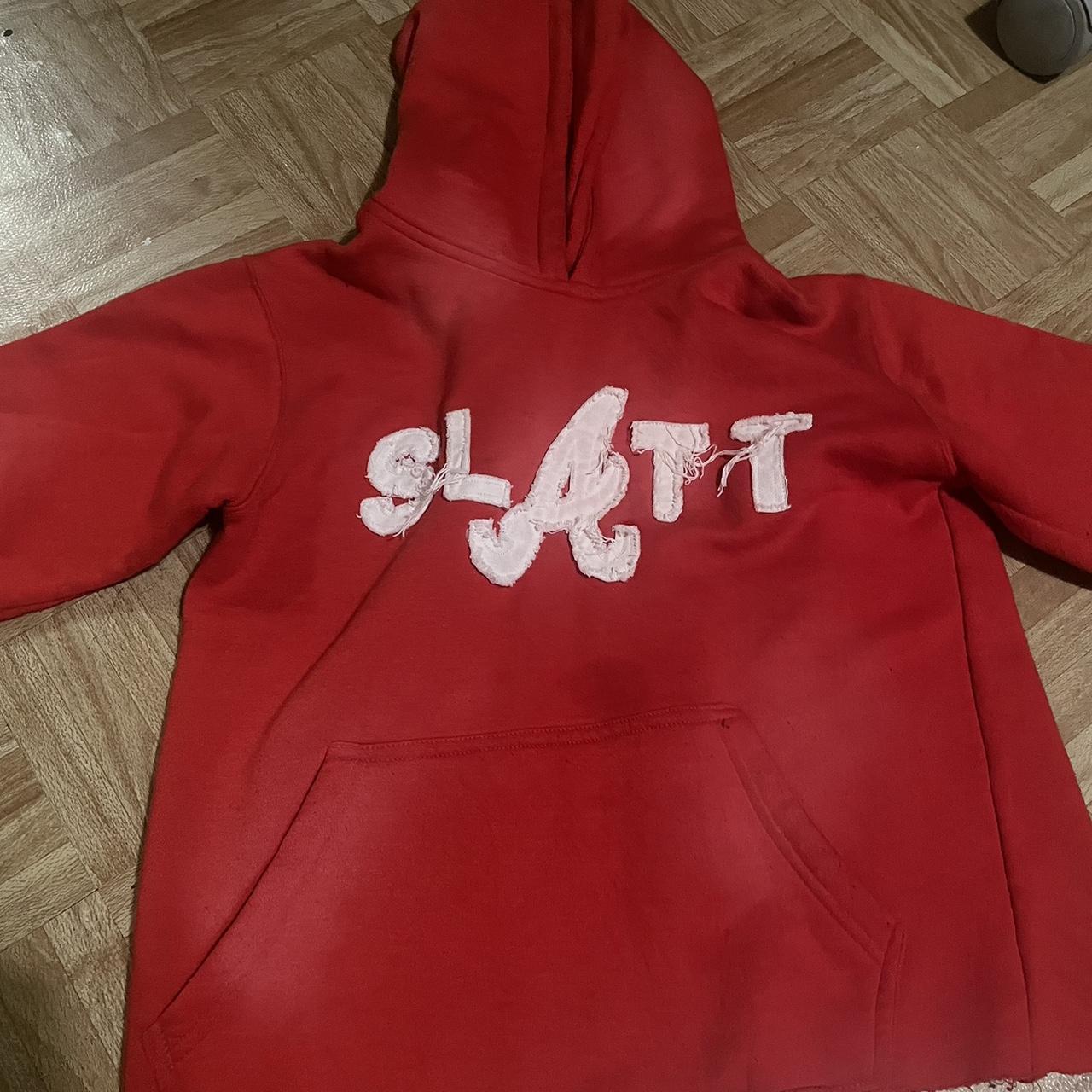 “SLATT” cropped hoodie from @superstarz.us Like new - Depop