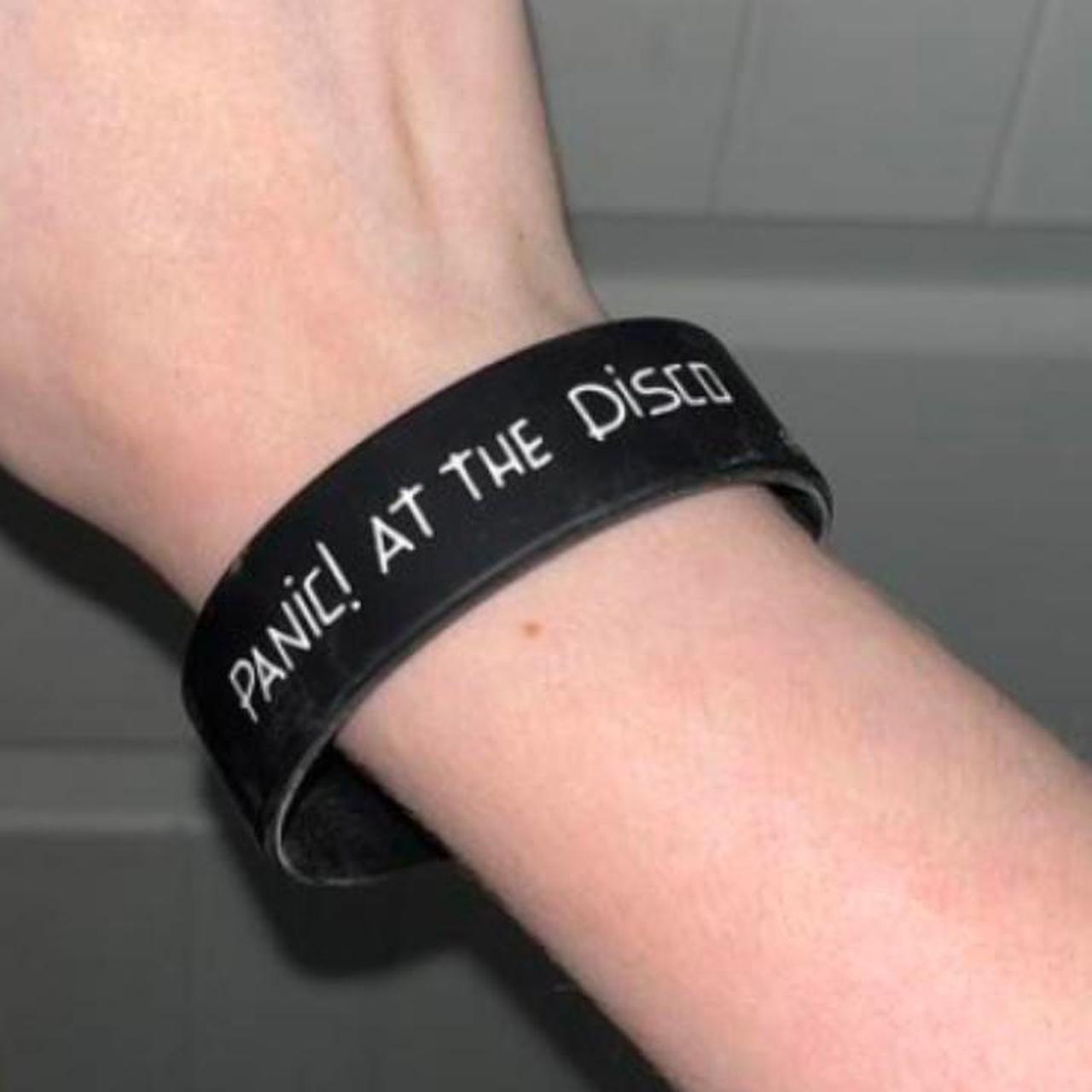 Panic! at the disco rubber bracelet cute for emo/... - Depop