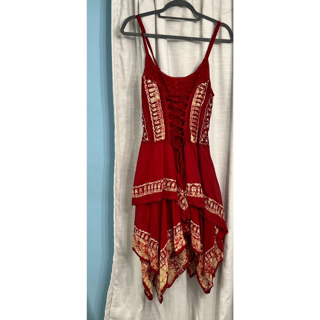 Advance Apparels Plus fairy dress in faded red with... | Depop