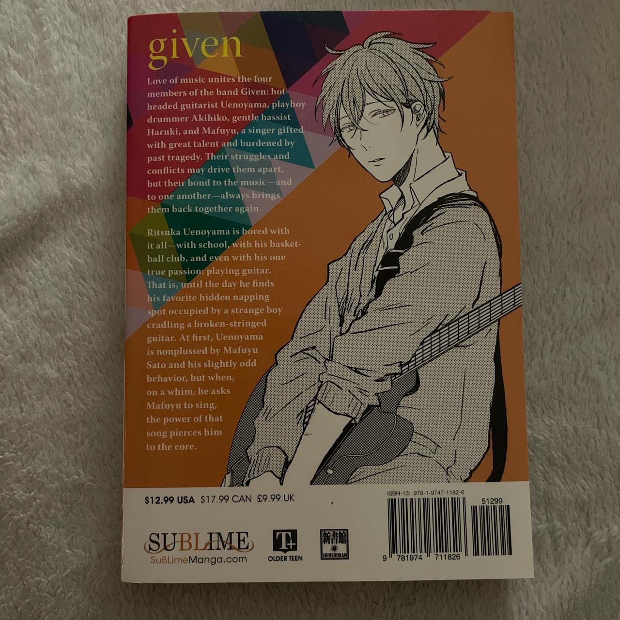Given Vol. 1 manga by Natsuki Kizu #manga | Depop