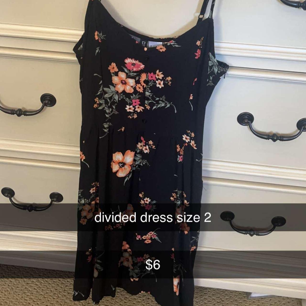 divided dress!! floral - Depop