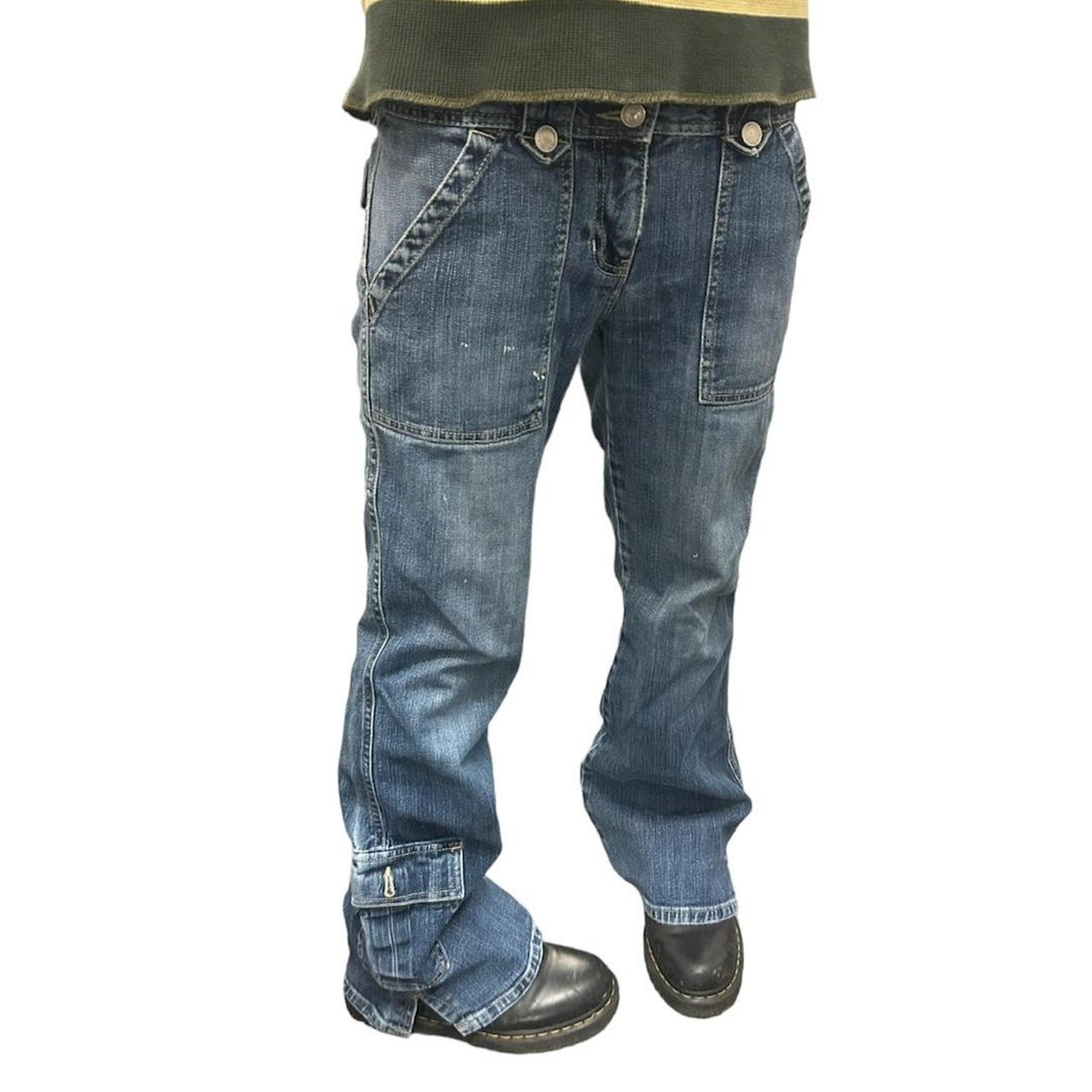 cool Old Navy flares with picket details by ankle.... - Depop