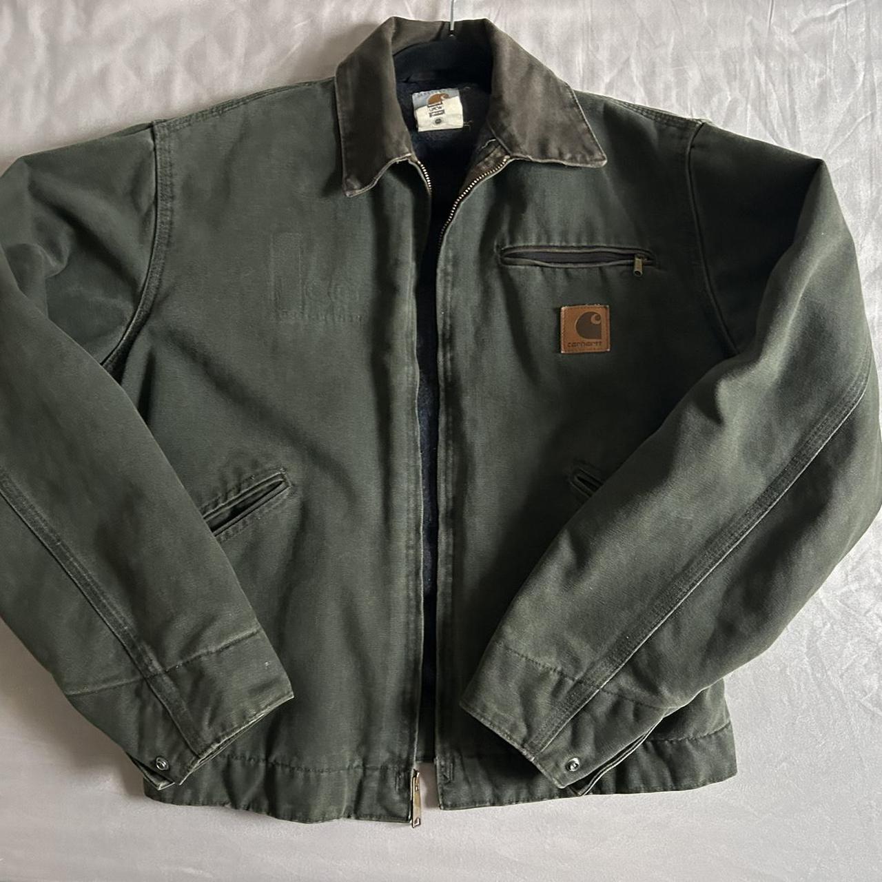 Carhartt Detroit Jacket, J97 MOS, vintage jacket.... - Depop