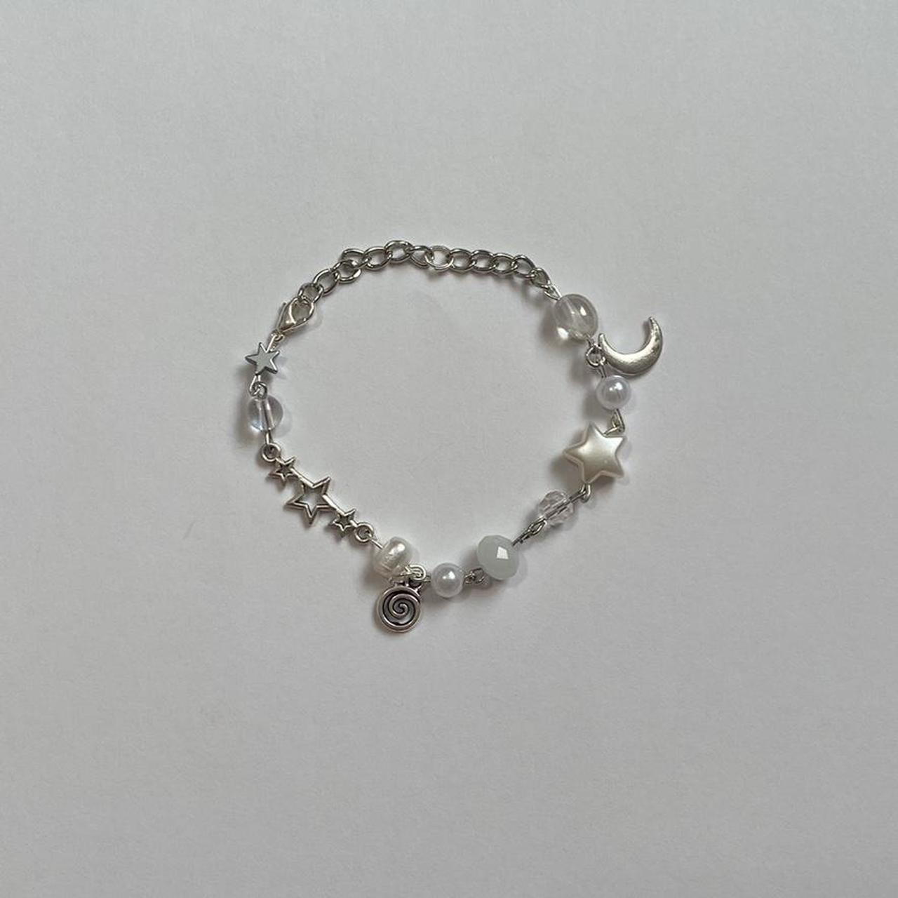 Y2K moon star bracelet 7 in and adjustable Dm... - Depop