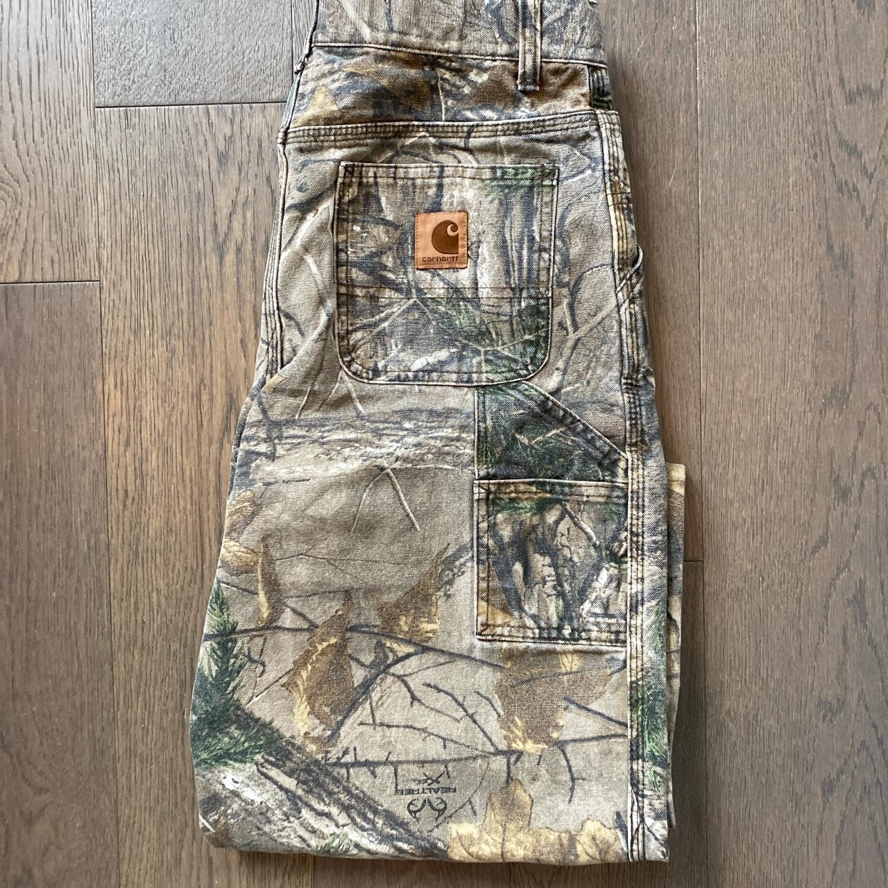 Super rare carhartt camo real tree jeans, perfect... - Depop