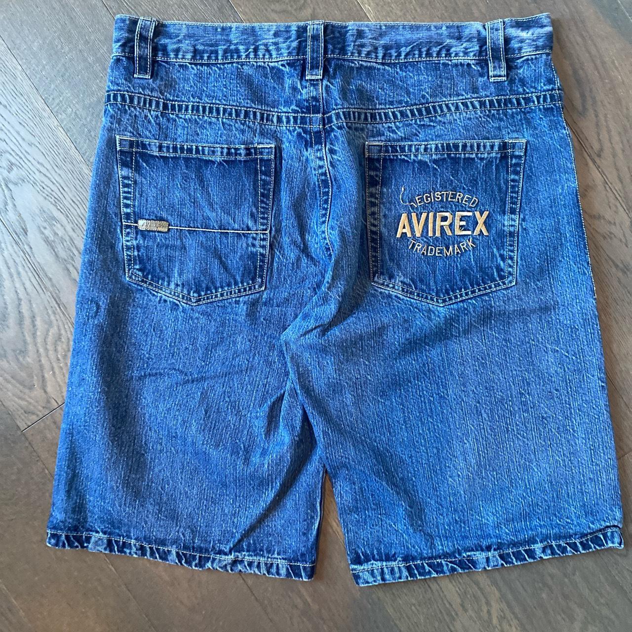 Rare avirex baggy fit, avirex jorts size 40. Worn,... - Depop