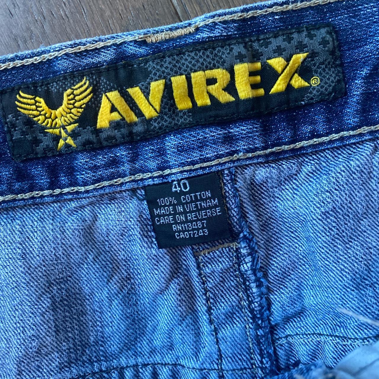 Rare avirex baggy fit, avirex jorts size 40. Worn,... - Depop