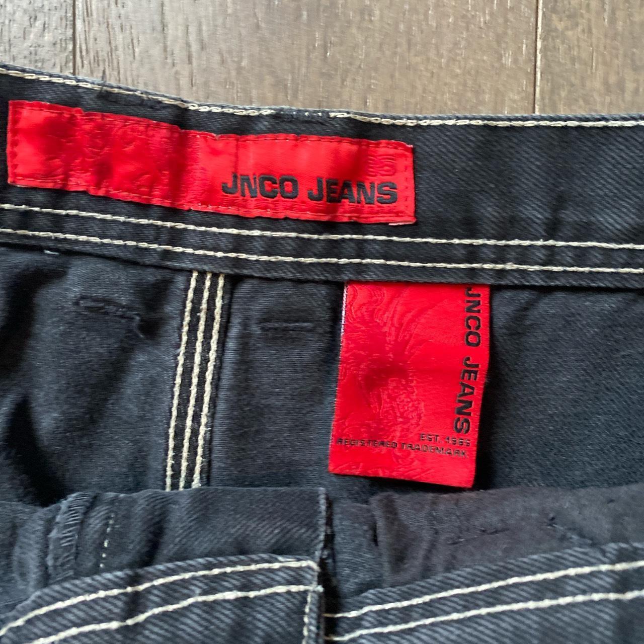 Early 2000s jnco tribal logo baggy fit jeans, tagged... - Depop