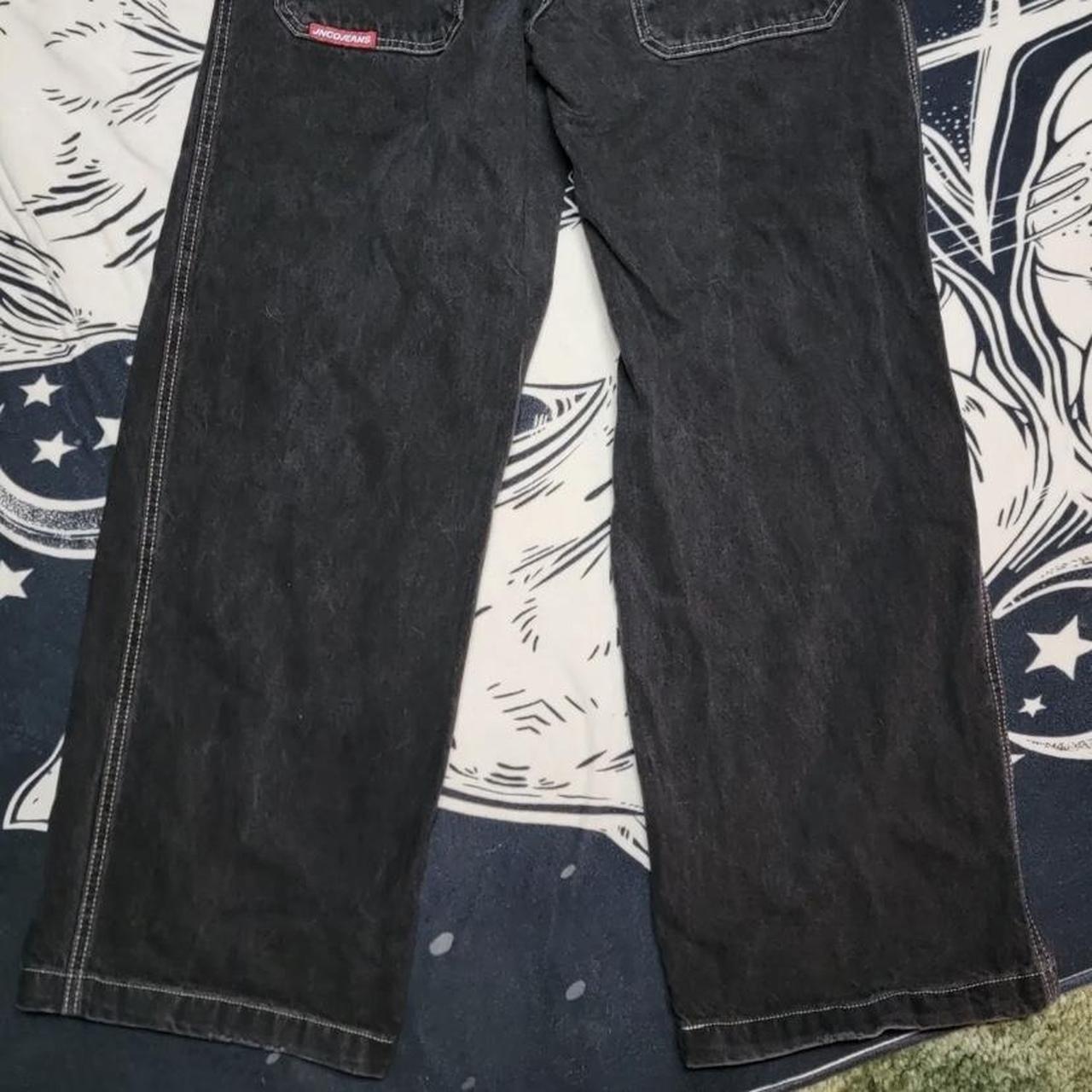 Jnco tribal snake print jeans, tagged 32/32, baggy... - Depop