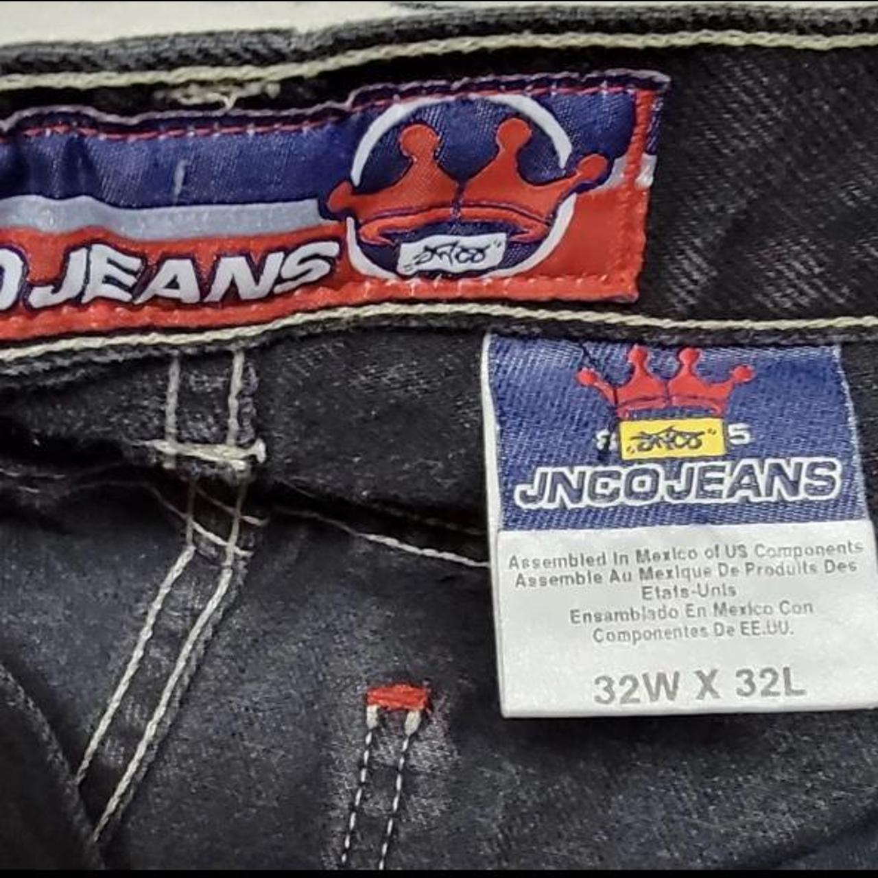 Jnco tribal snake print jeans, tagged 32/32, baggy... - Depop