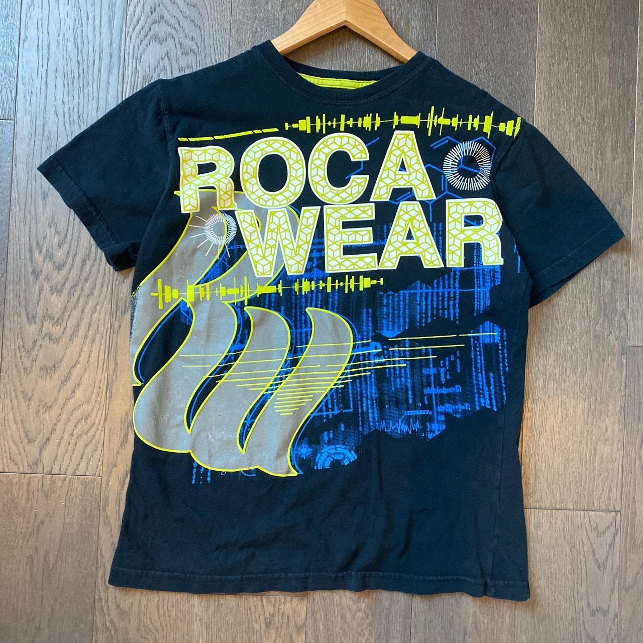 Crazy 2000s rocawear shirt, tagged xl kids... - Depop