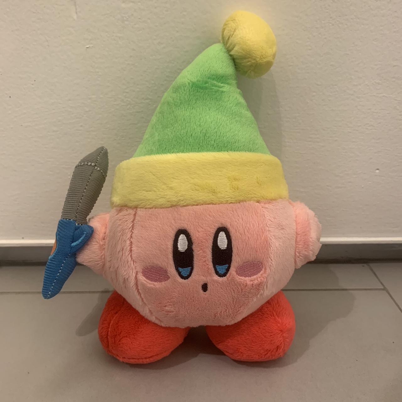 mini kirby plushie with link hat brand new without... - Depop