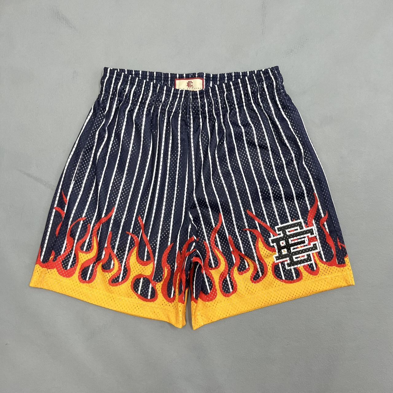 EE Shorts - fire pattern design (black) - Depop
