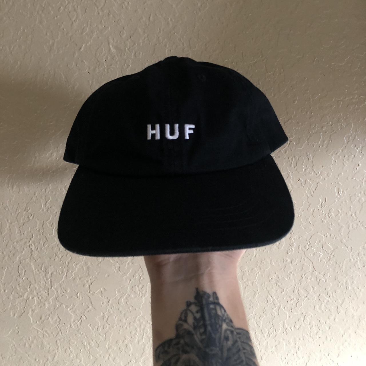 Huf Hat All Black - Depop