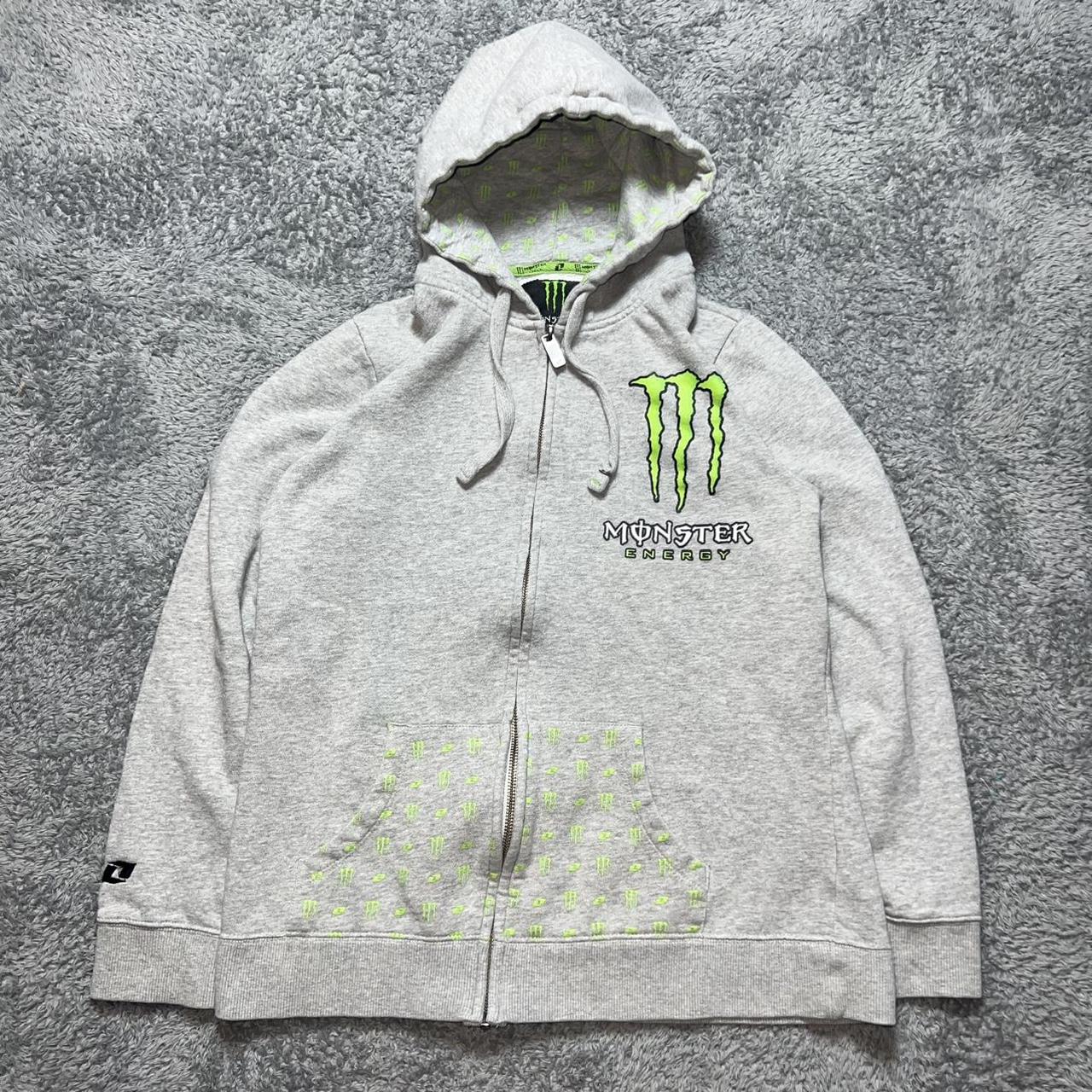 Y2K Monster Energy Zip-Up | Depop