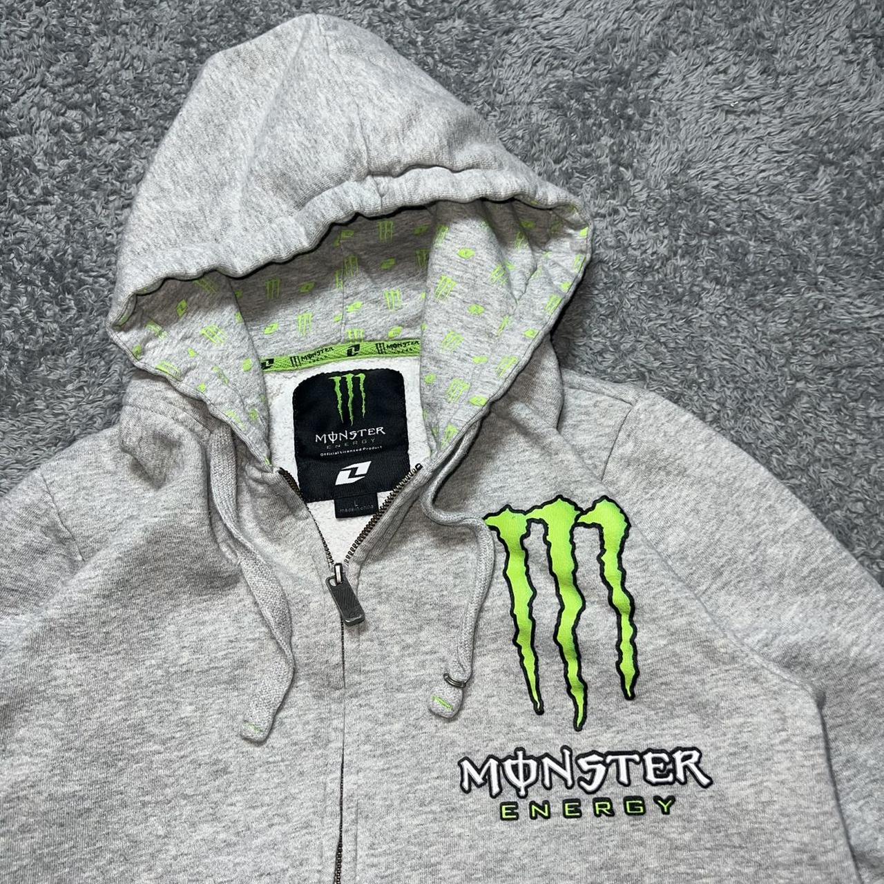 Y2K Monster Energy Zip-Up | Depop