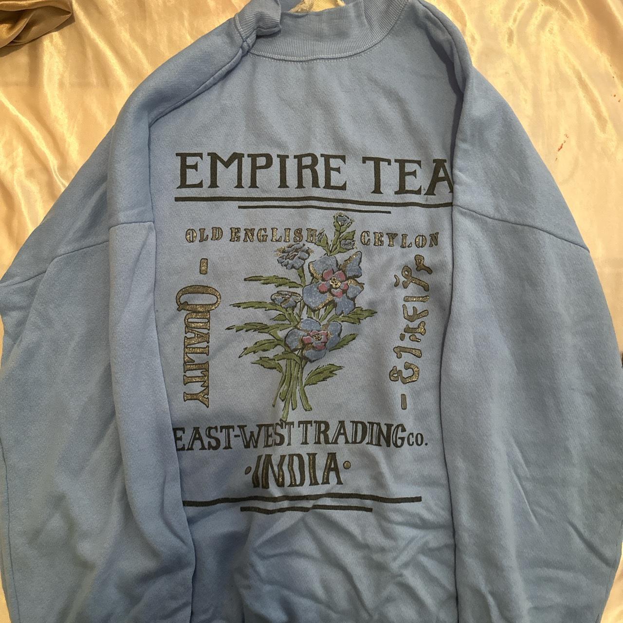 vintage tea crew neck super cute but has a little... - Depop