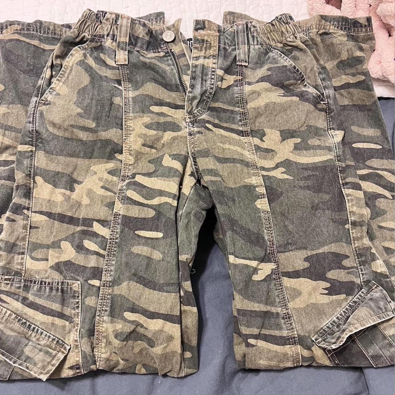 urban outfitters camo cargo pants originally... - Depop