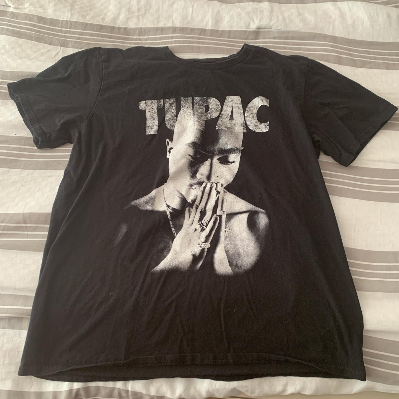Black Tupac shirt size medium, no... - Depop