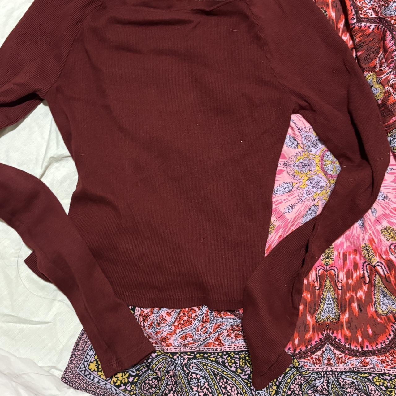 Cute burgundy off shoulder top Brandy... | Depop