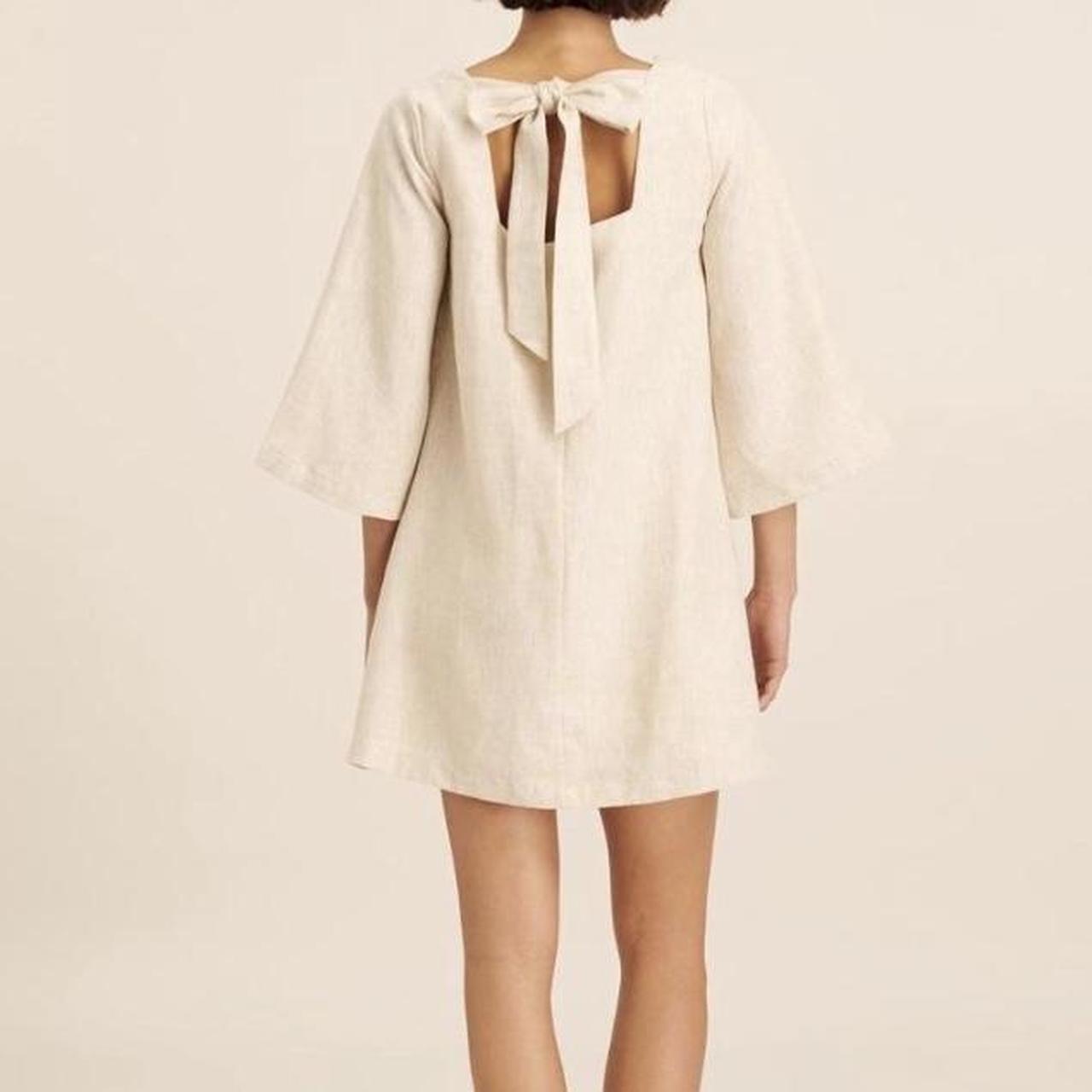 Aere Linen Mini Shift Dress with sleeves! Worn... | Depop