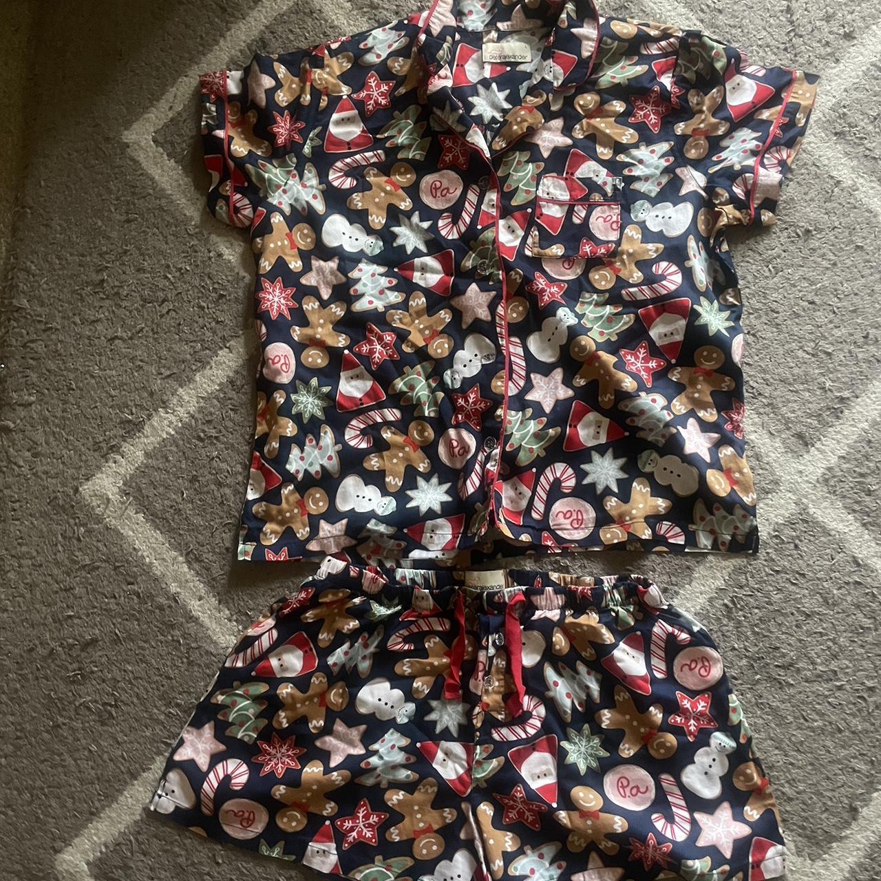 christmas peter alexander pj set only worn once in... - Depop