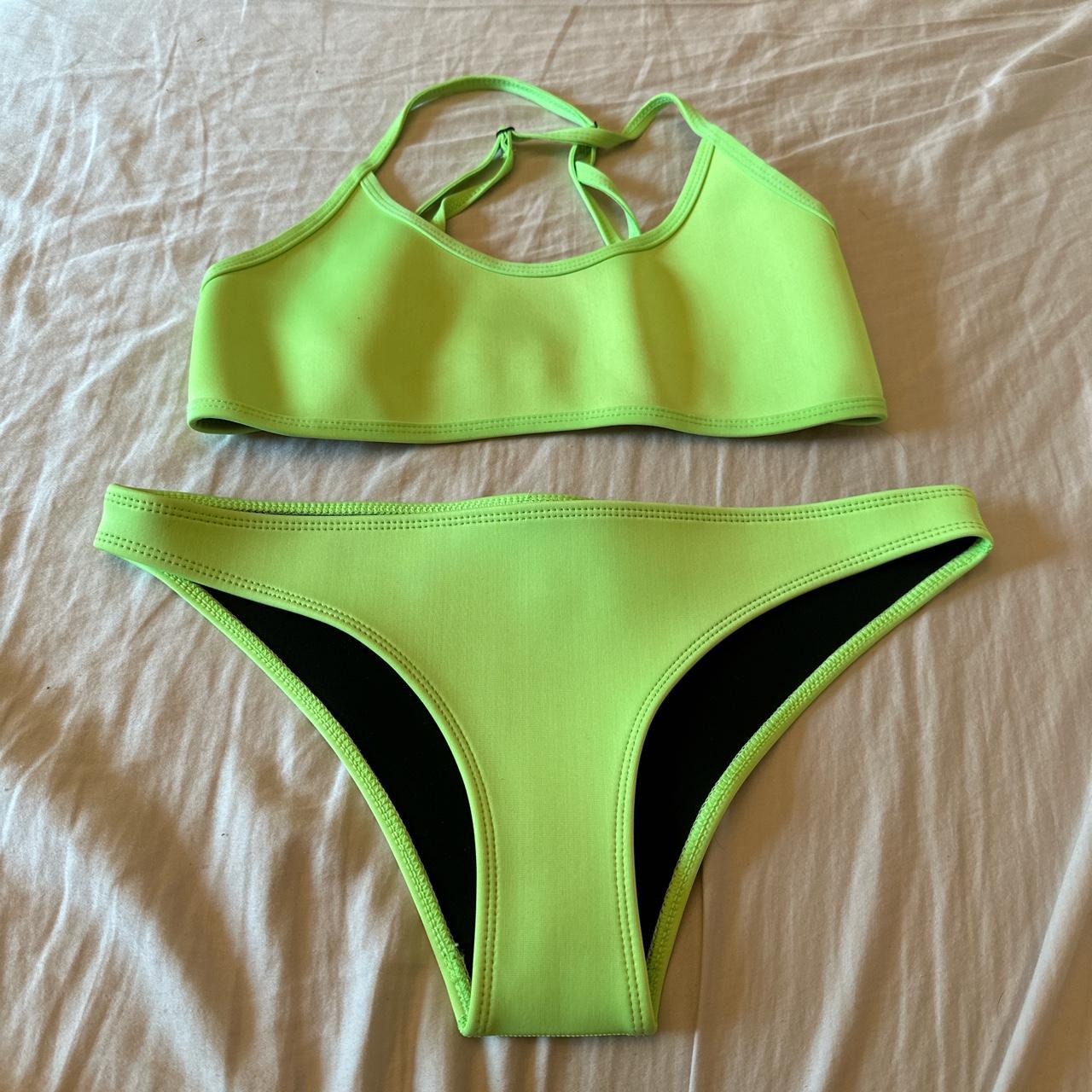 Lime green Hoaka swim bikini! Only worn a couple of... - Depop