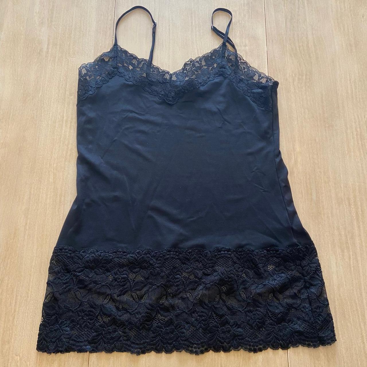 Black lace slip top #lacecami #lacetop | Depop