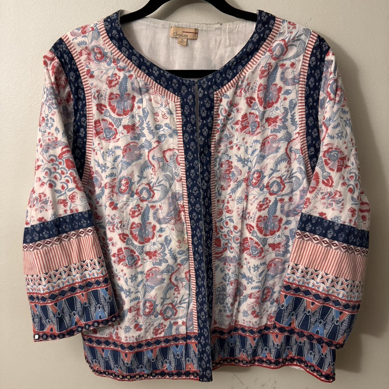 Lovely Indian printed jacket, super soft and cozy! A... - Depop