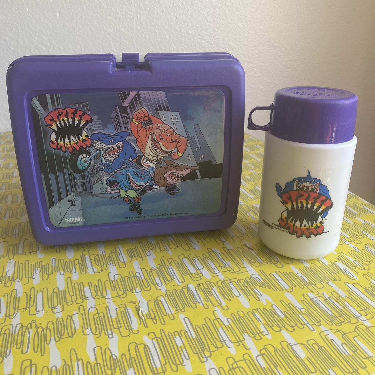 Vintage Thermos Street Sharks Lunch Box #thermos... - Depop