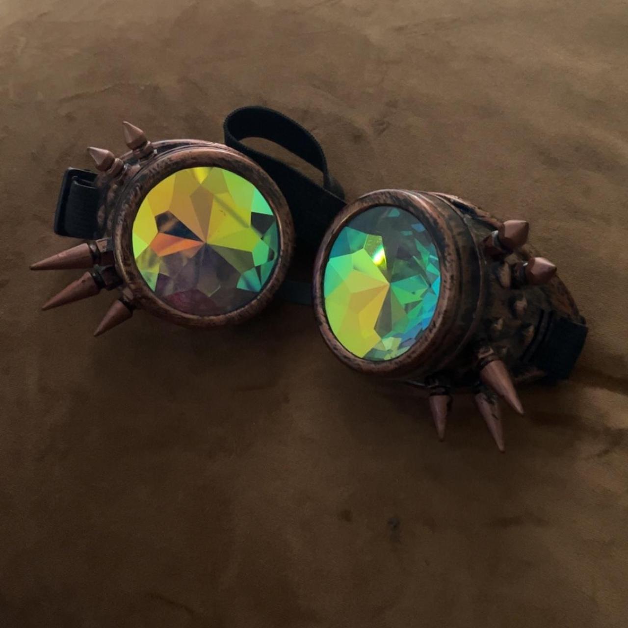 Steampunk kaleidoscope rave psy goggles cosplay... - Depop