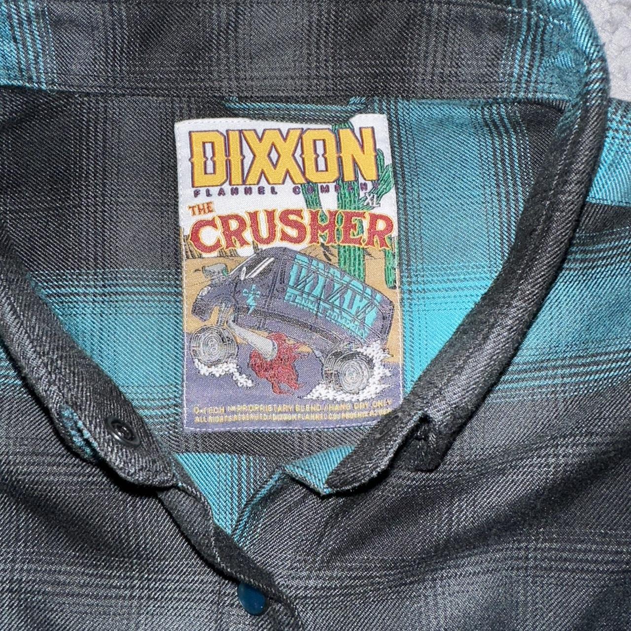 Dixxon Flannel Co. teal and black flannel shirt, has... - Depop
