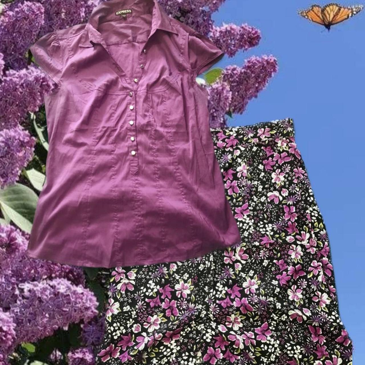 Purple spring bundle! 1 top (Blouse) size L brand... - Depop