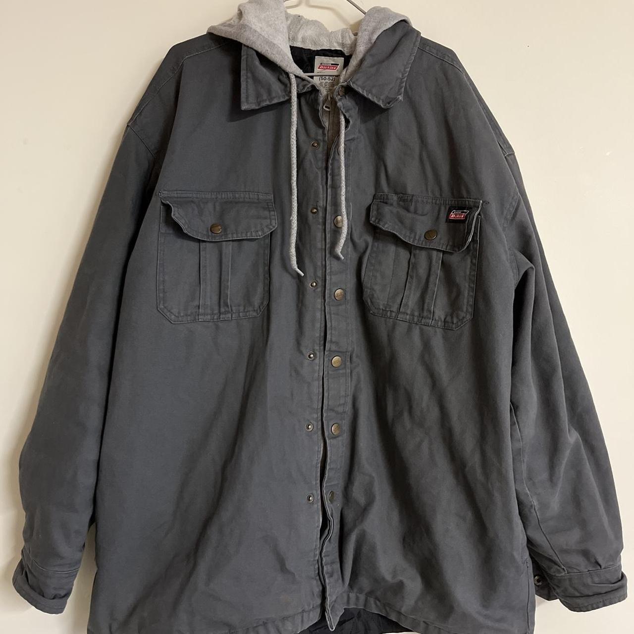 Dickies jacket Vintage Dickies Size 2XL Dark grey... - Depop