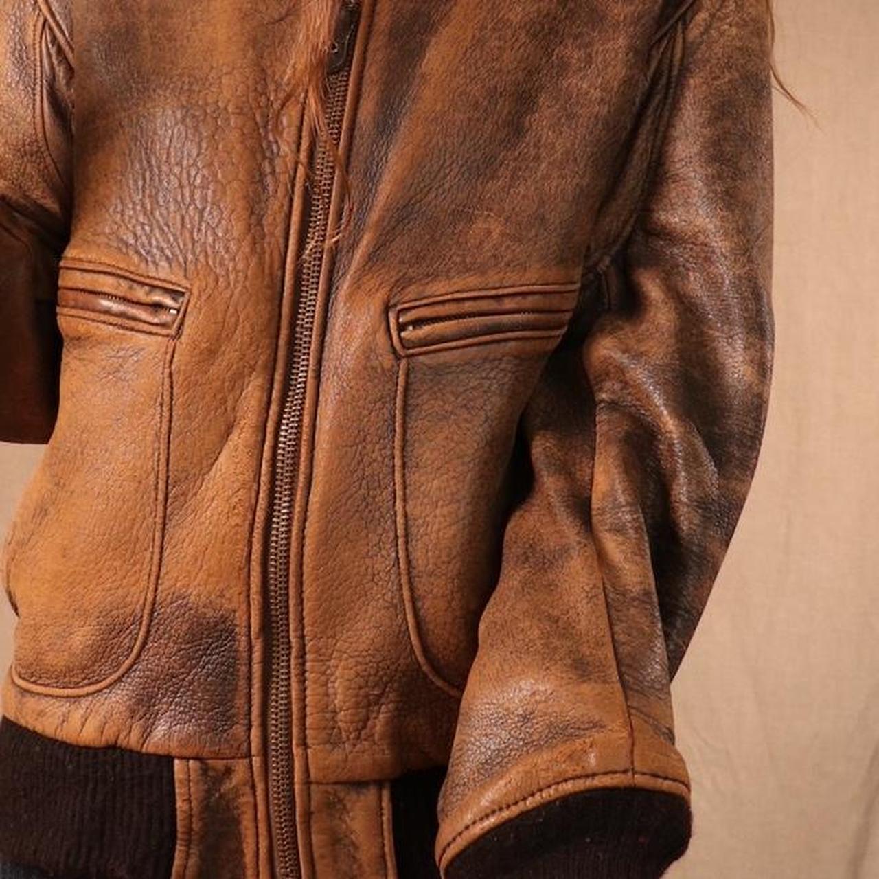 Perfectly worn in vintage aviator jacket from 89 by... - Depop