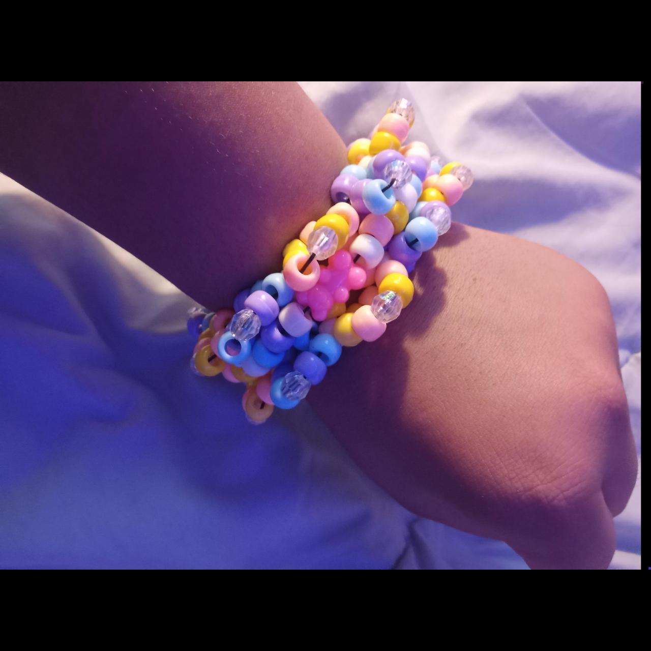 candy themed mini kandibrotator cuff. 30 bead base... | Depop