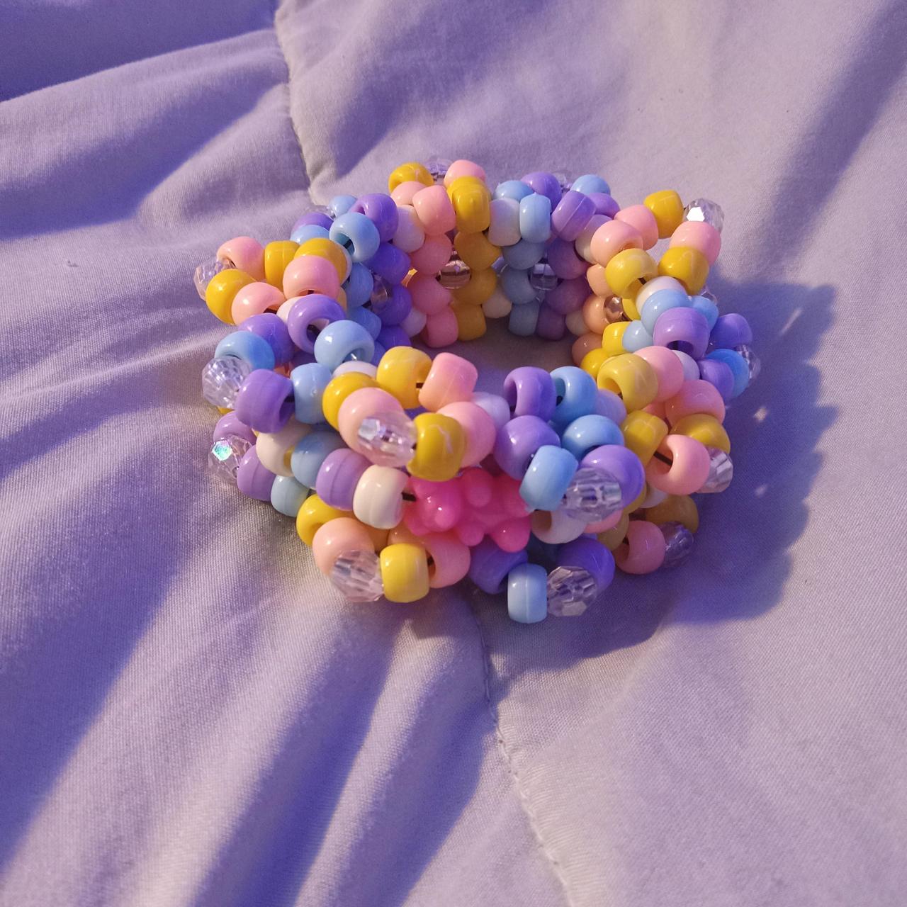 candy themed mini kandibrotator cuff. 30 bead base... | Depop