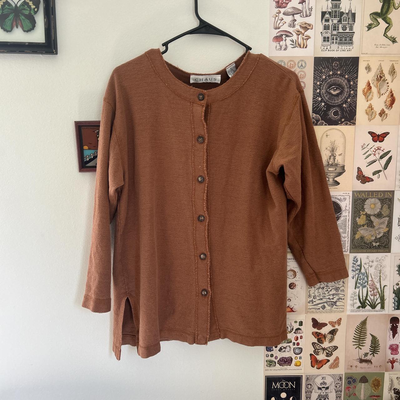 Rust button up - Depop