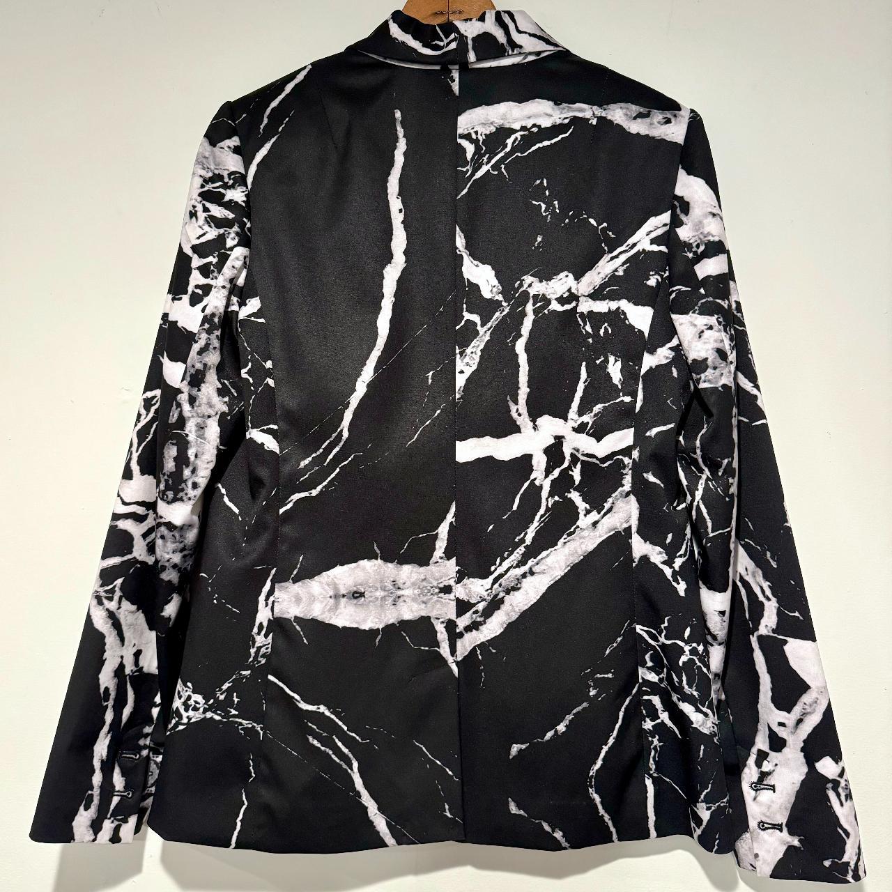 Small black marble Wildfang suit jacket - worn only... - Depop