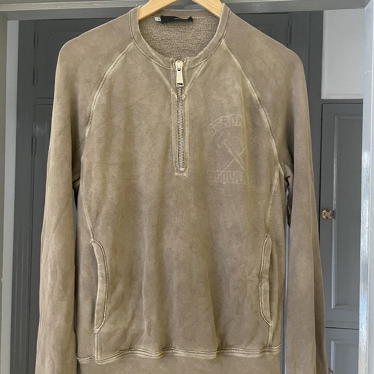 Men's - Dsquared2 beige stonewashed sweatshirt size... - Depop