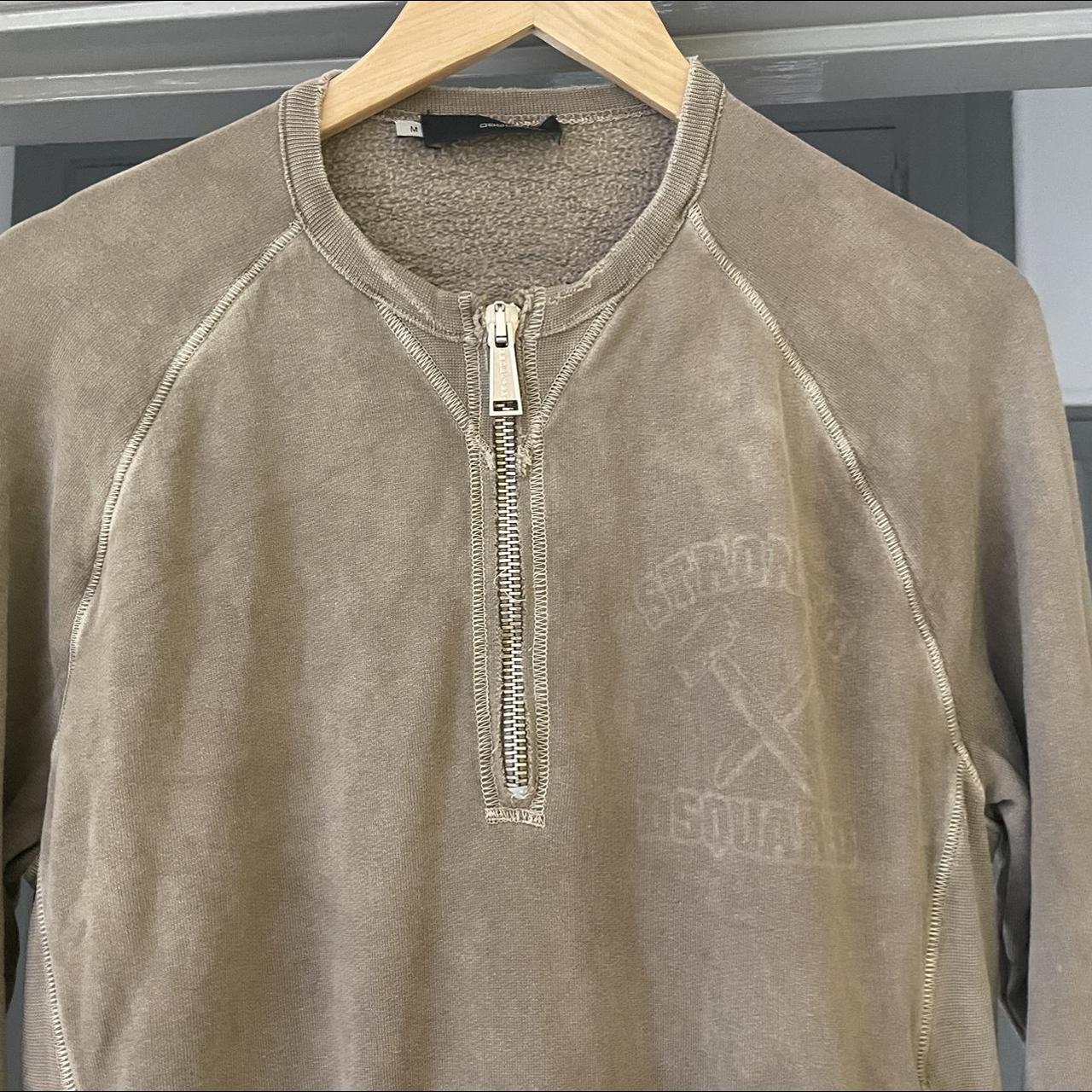 Men's - Dsquared2 beige stonewashed sweatshirt size... - Depop